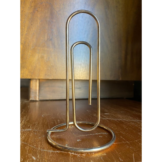 Memphis Group Style Brass Desk Accessory XL Paperclip Letter Holder ...