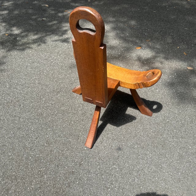 Tripod Wooden Birthing Chair | Chairish