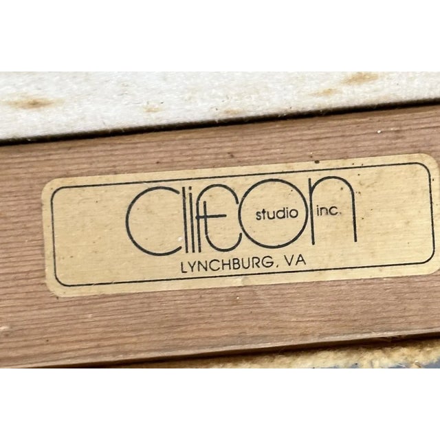 1970s Clifton Geometric Abstract Impressionist Oil Painting, 62x48 ...