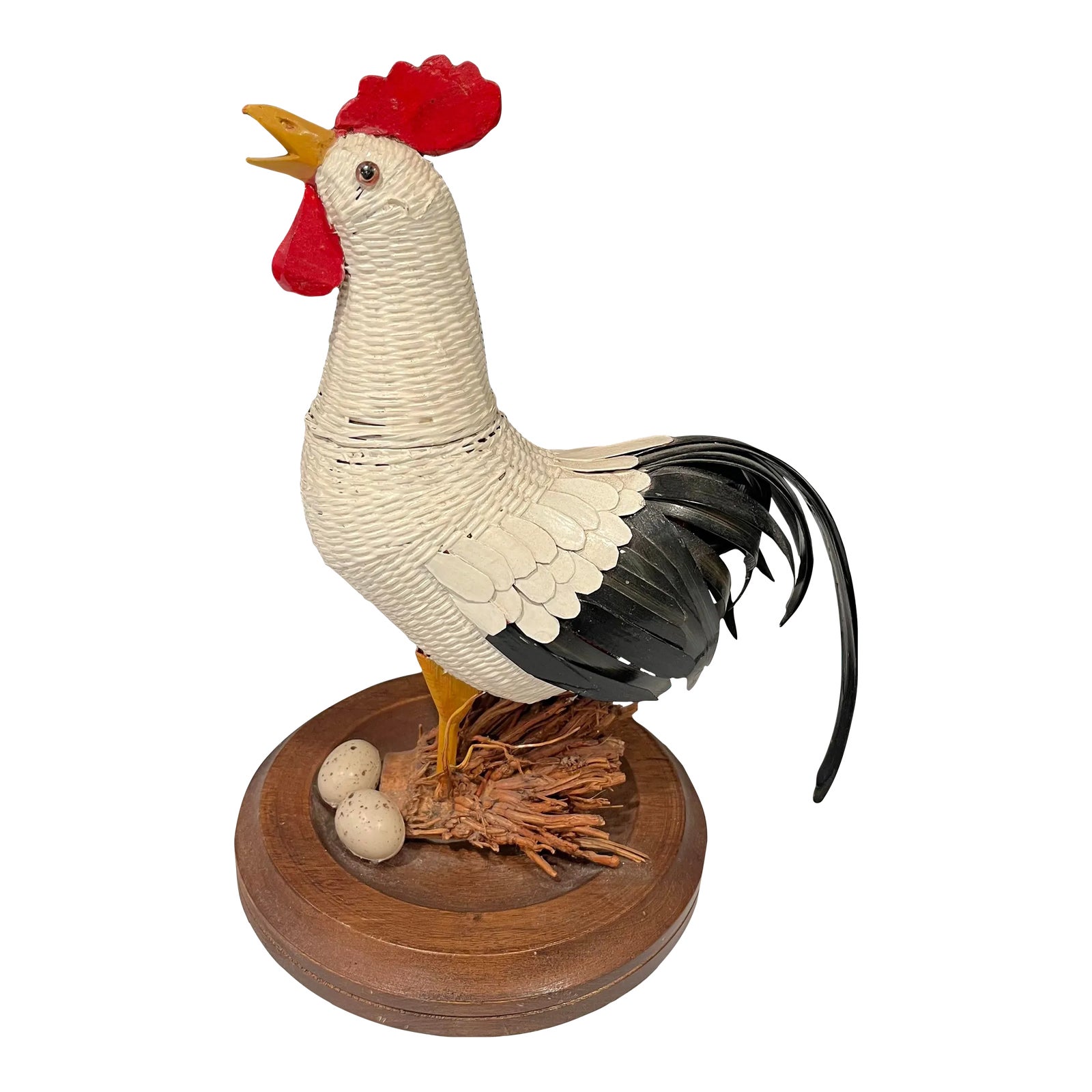 Mid 20th Century Vintage Japanese Woven Wicker Bantam Chicken Box ...