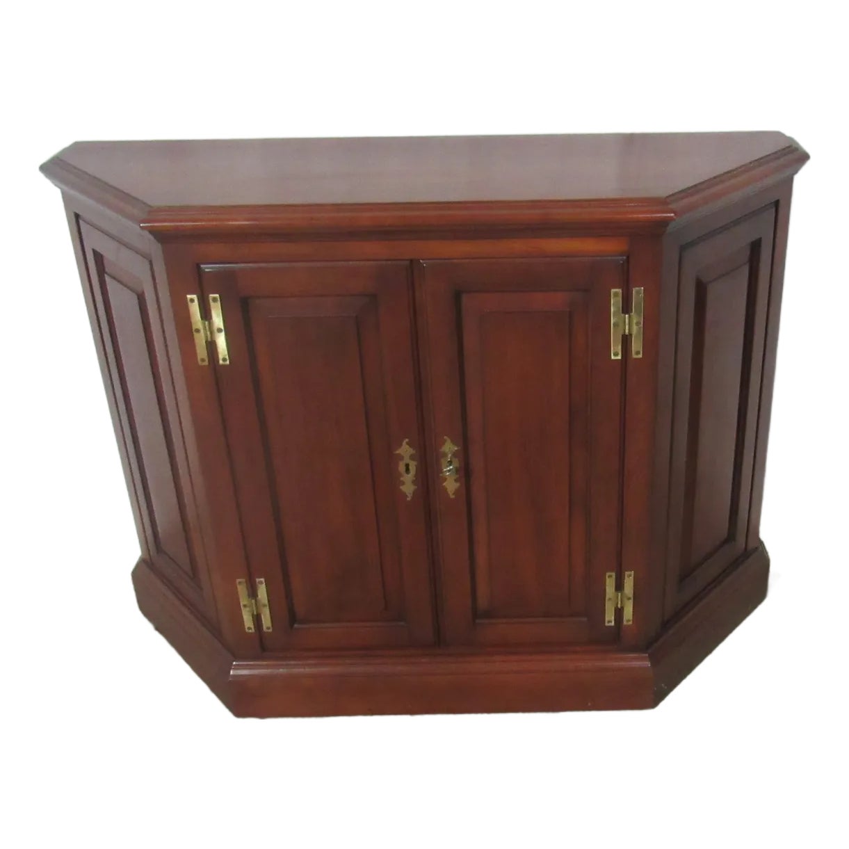 1980s Henkel Harris Console Cabinet Cherry Designer | Chairish