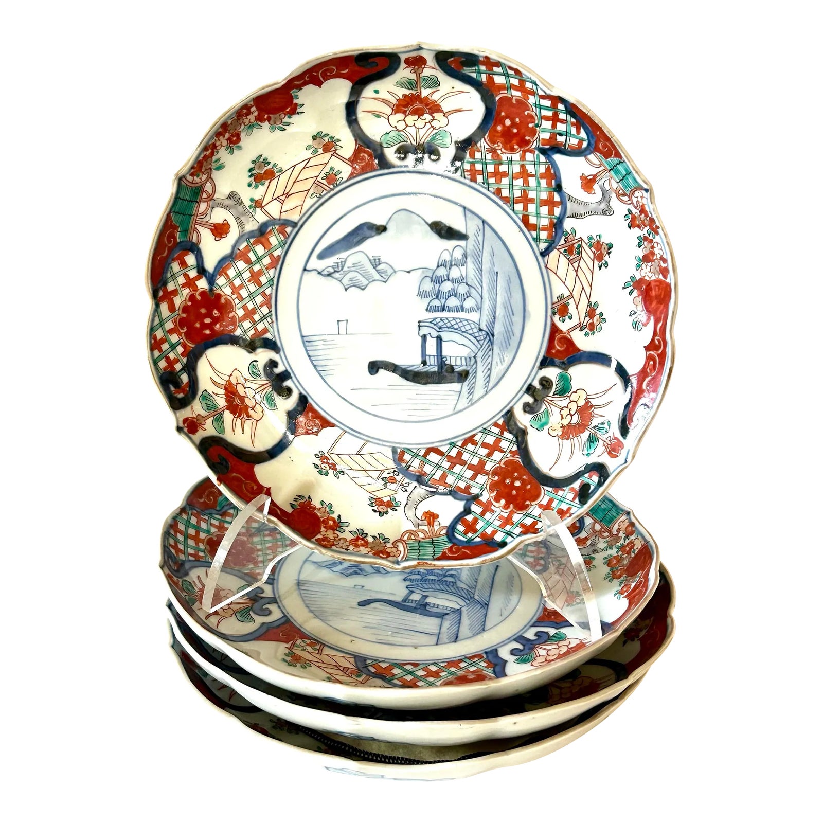 Japanese Imari Plates, Set of 4 | Chairish