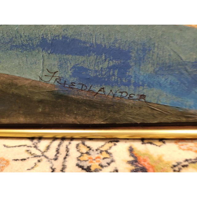 1970s Large Mid-Century Modern Original Painting by Nancy Friedlander ...