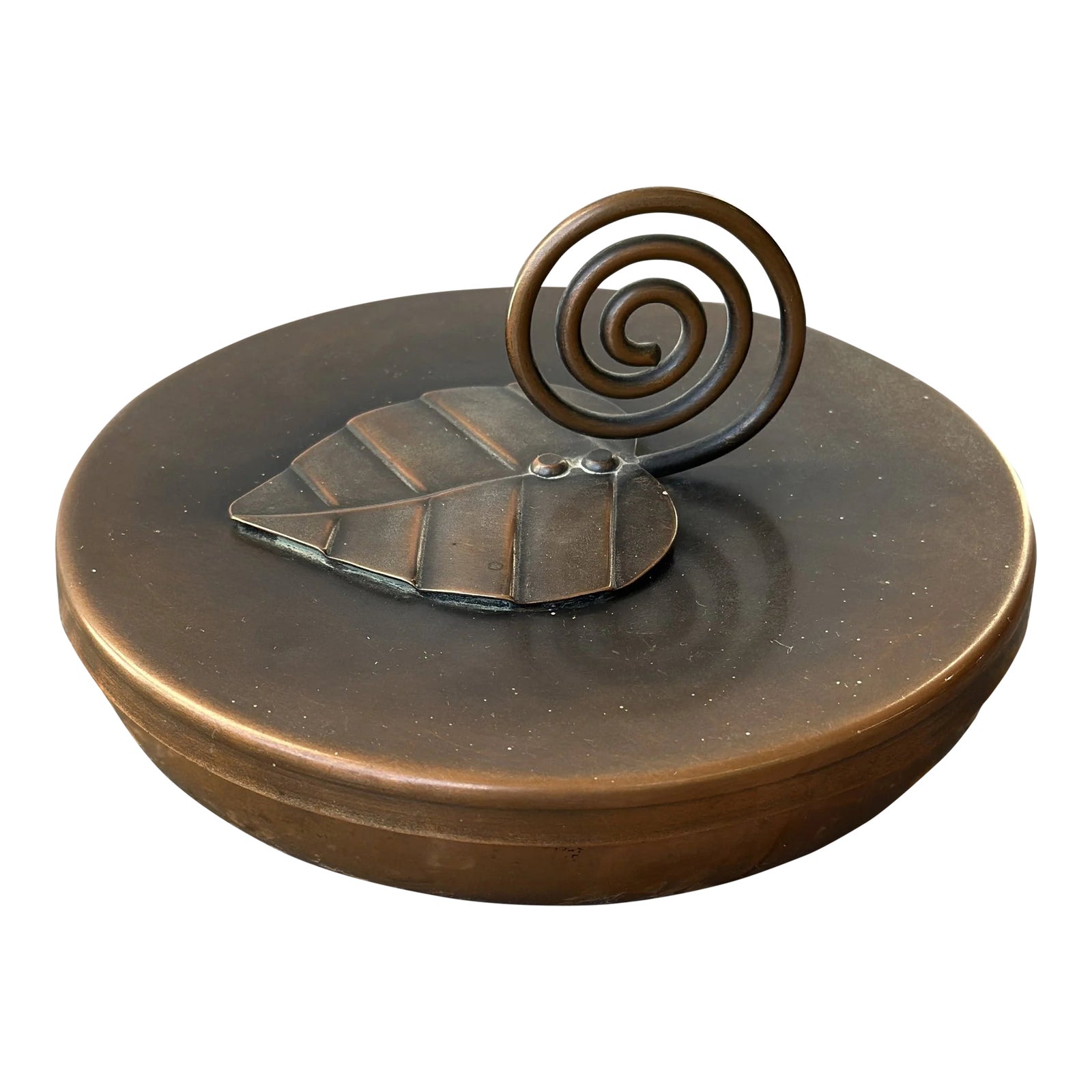 Vintage Modernist Sculptural Hand Wrought Copper Vessel With Spiral ...