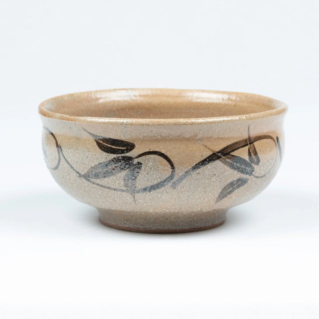 Late 20th Century E-Garatsu Chawan With Shrimp and Vines Motif | Chairish