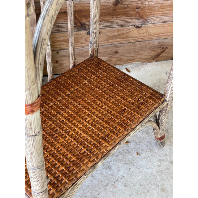 Palecek Farmhouse Coastal Faux Bamboo Wicker Hall Tree | Chairish