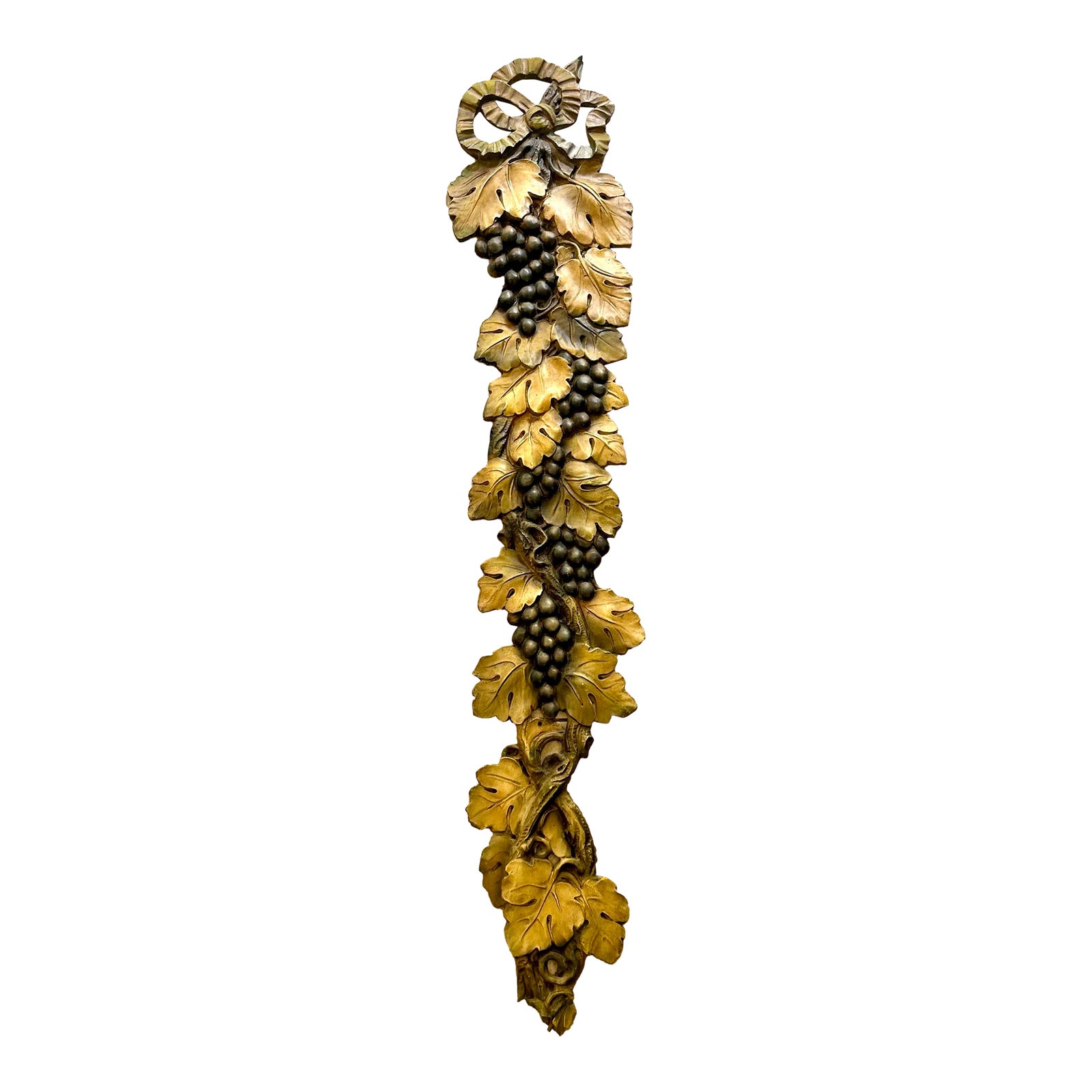 Mid Century Modern Composite Grape Vine Cluster Wall Hanging, Labeled ...