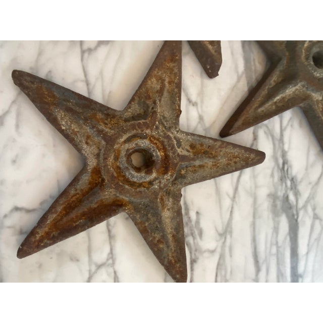 3 Architectural Antique Cast Iron Building Stars | Chairish