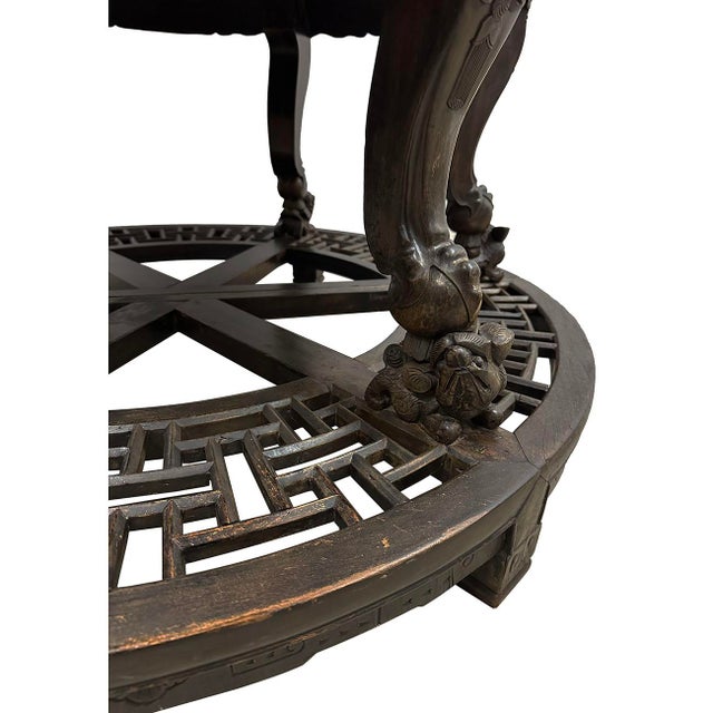 19th Century Antique Chinese Hand Carved Half Moon Tables - Set of 2 ...