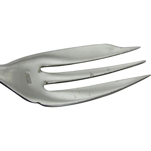 French Blue & White Dessert/Fish Forks - Set of 12 | Chairish