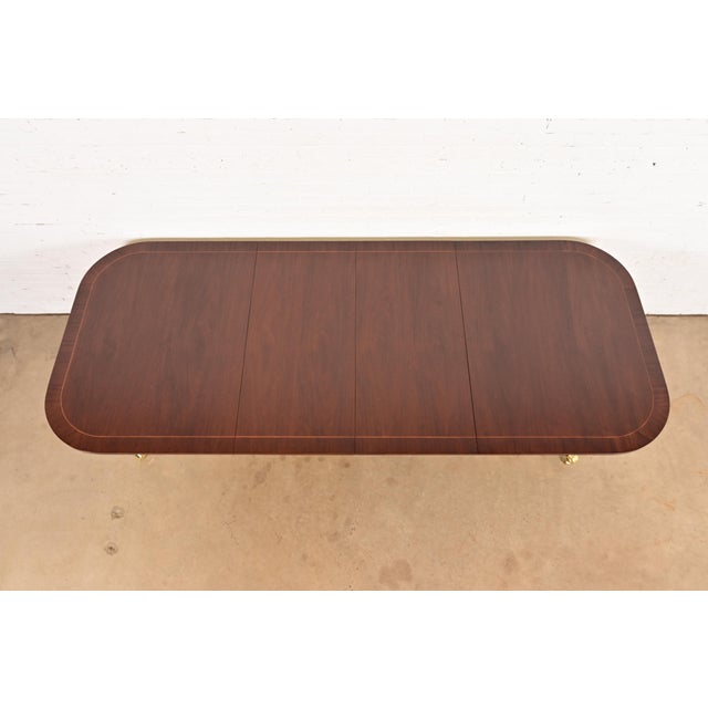 Councill Furniture Georgian Banded Mahogany Double Pedestal Extension ...
