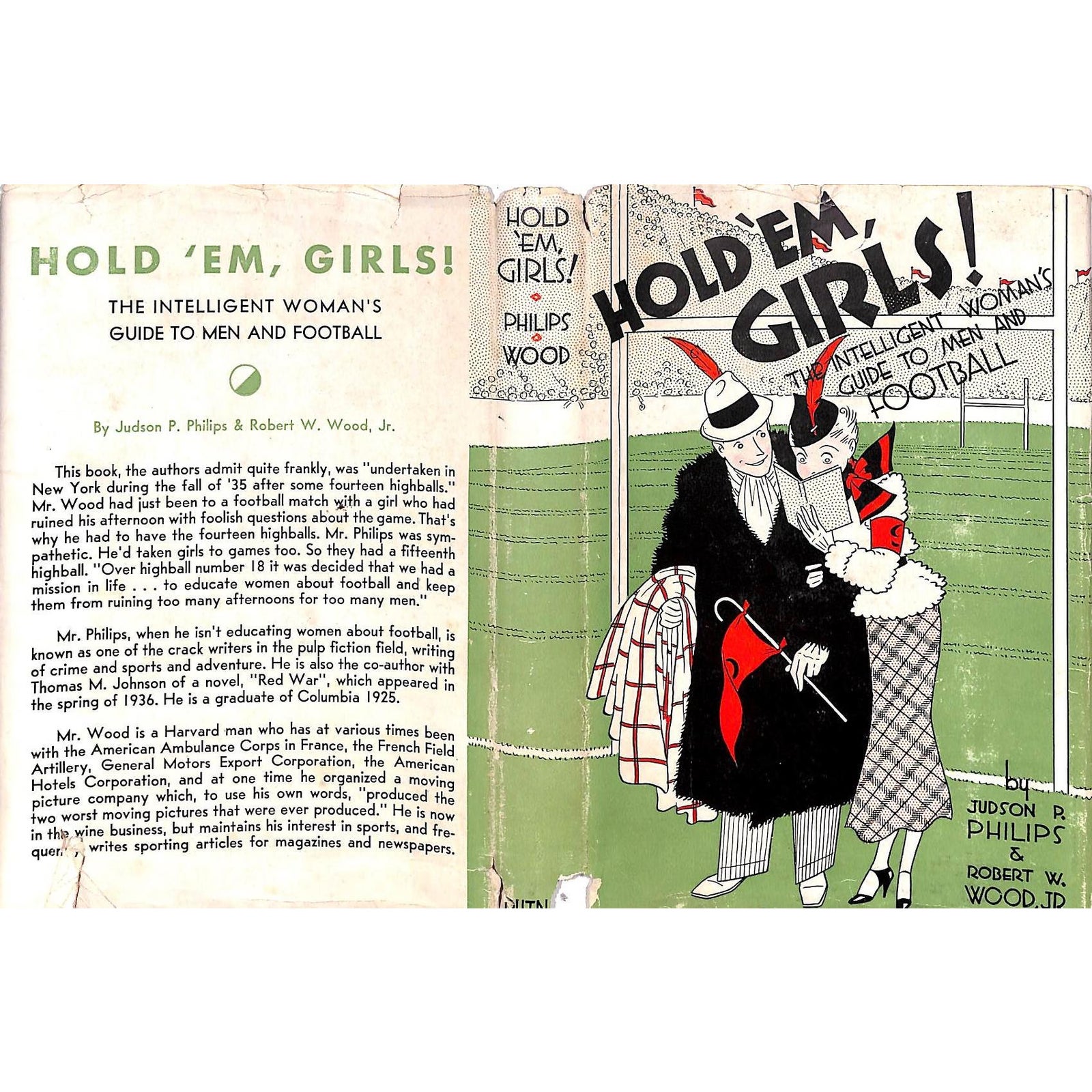 "Hold 'Em, Girls!: The Intelligent Woman's Guide to Men and Football" 1936 Phillips, Judson P ...