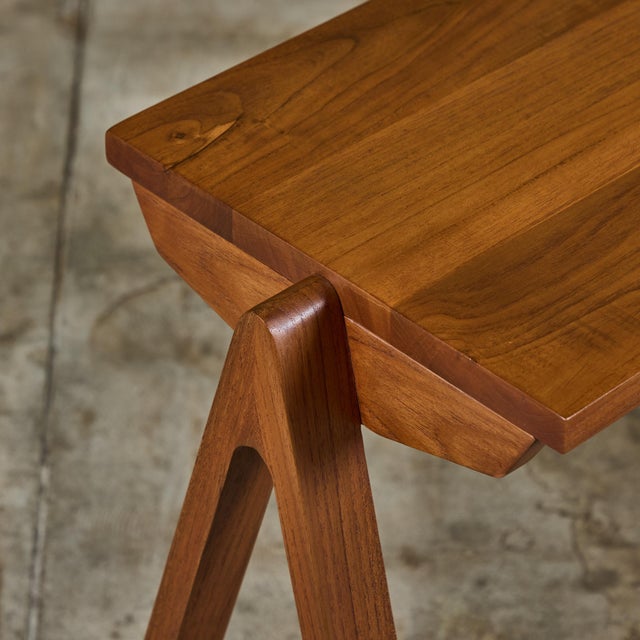 Pair of Teak Stacking Side Tables | Chairish