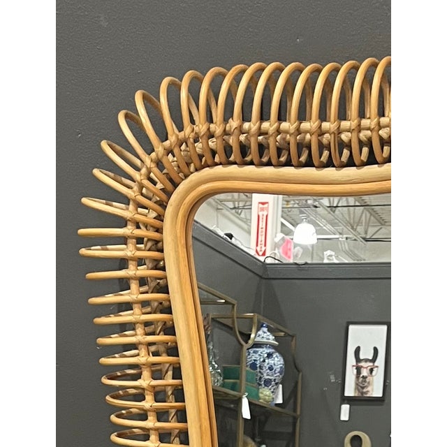 Spiral Bamboo Wall Mirror | Chairish