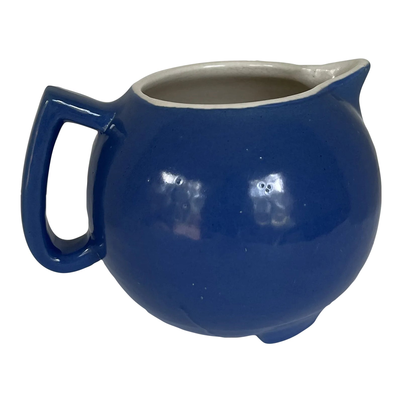 Vintage Blue Pitcher | Chairish