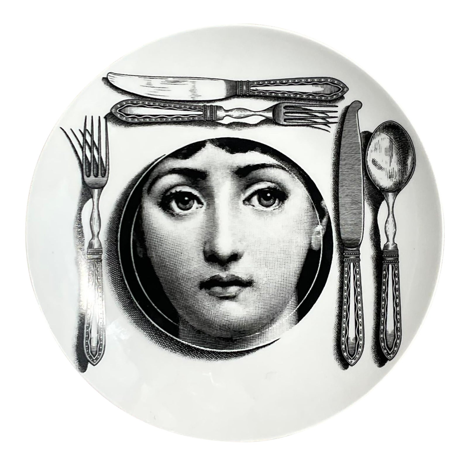 Vintage Italian Fornasetti Face Plate | Chairish