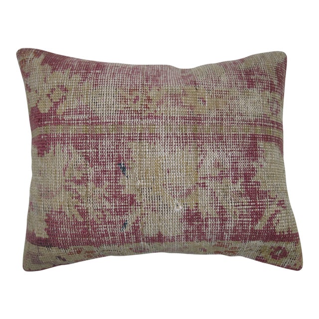 Distressed Vintage Rug Pillow | Chairish