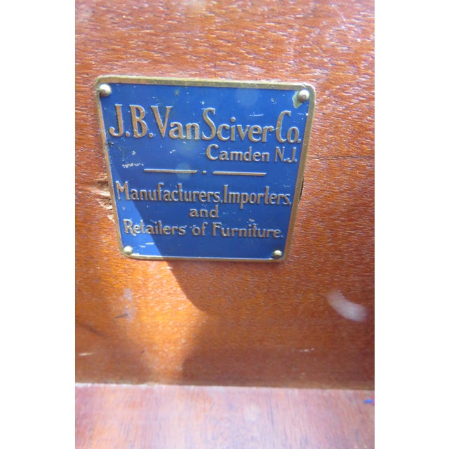 J B Van Sciver Early 1900s Carved Long Sideboard Buffet Credenza Bathroom Vanity | Chairish