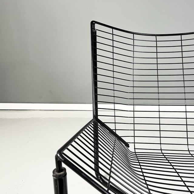 Modern Italian Black Tubular Metal Armchair, 1980s | Chairish