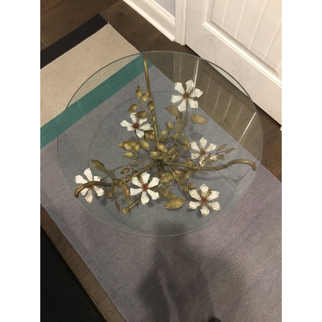 Mid-Century Italian Tole Side Table | Chairish