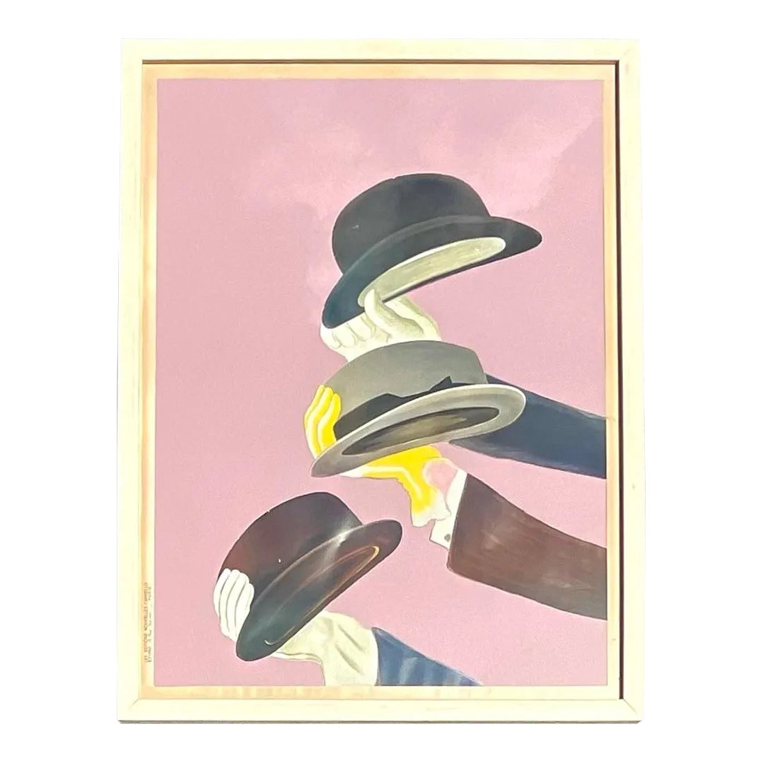 Vintage Boho French Mossant Advertising Poster Cutout | Chairish