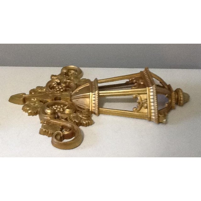 Vintage Homco Syroco Gold Post Lantern Wall Hanging | Chairish