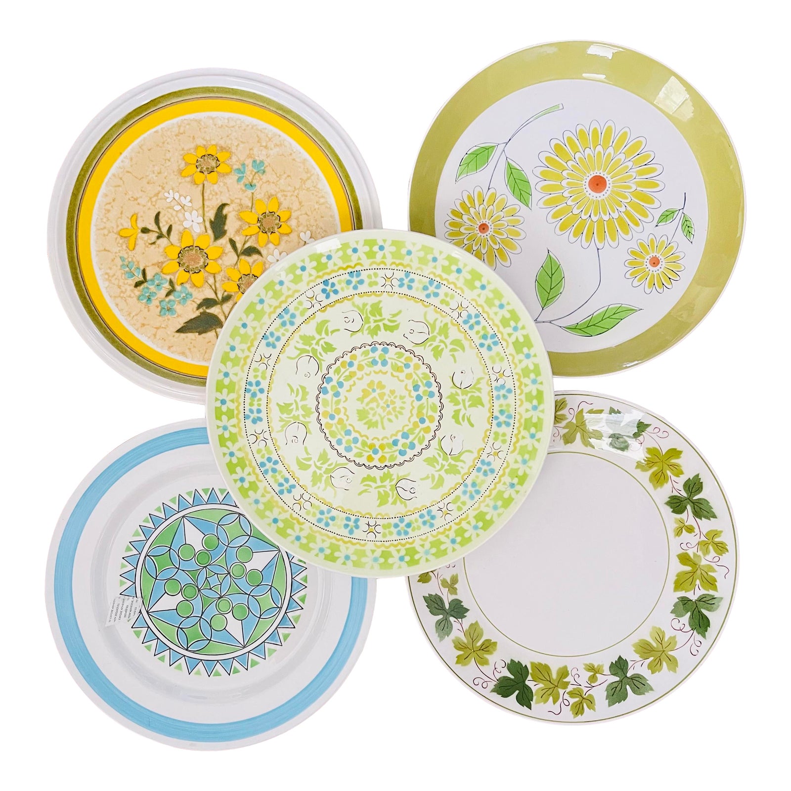 Vintage Mismatched Mikasa Chop Plates/ Extra Large Dinner Plates- Set ...