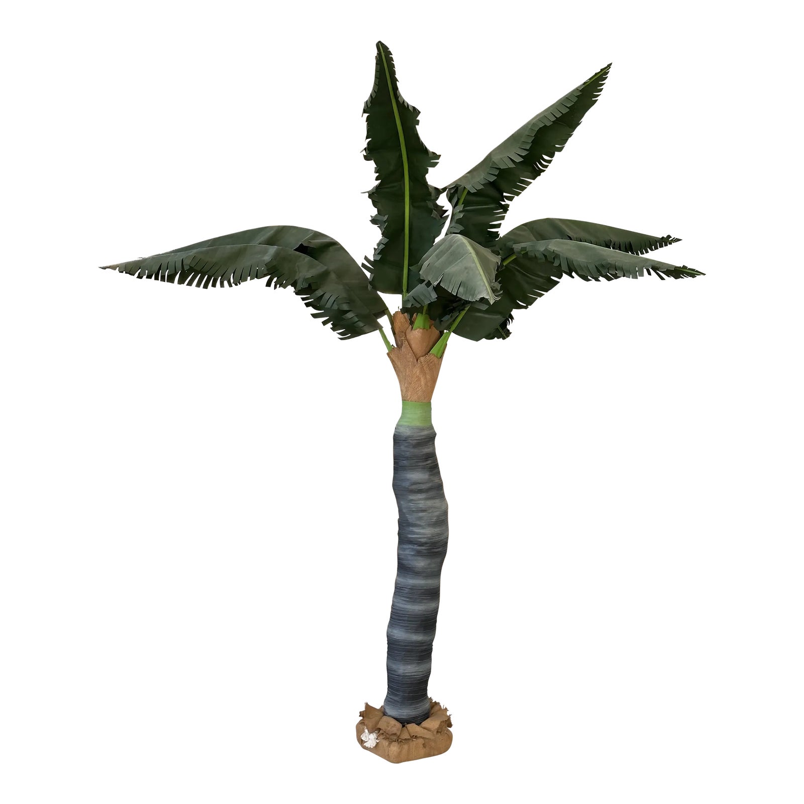 Coastal Tropical Canvas Palm Tree | Chairish