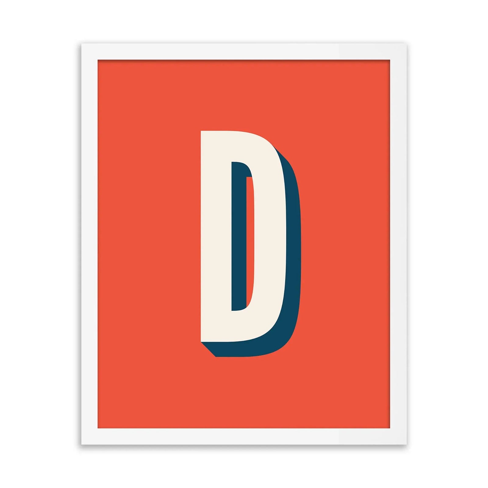 Alphabet Series in Red, Letter D by Pencil & Paper in White Frame, XS ...