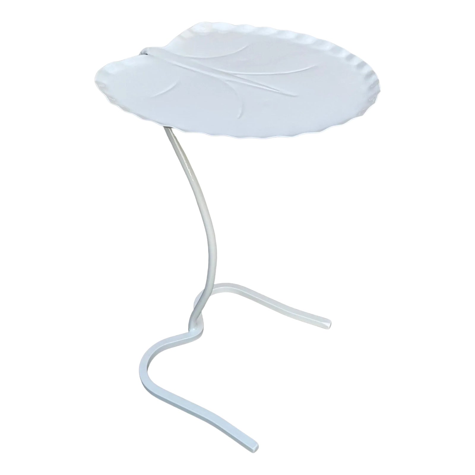 Vintage John Salterini Style Lily Pad Leaf Shaped Side Table | Chairish