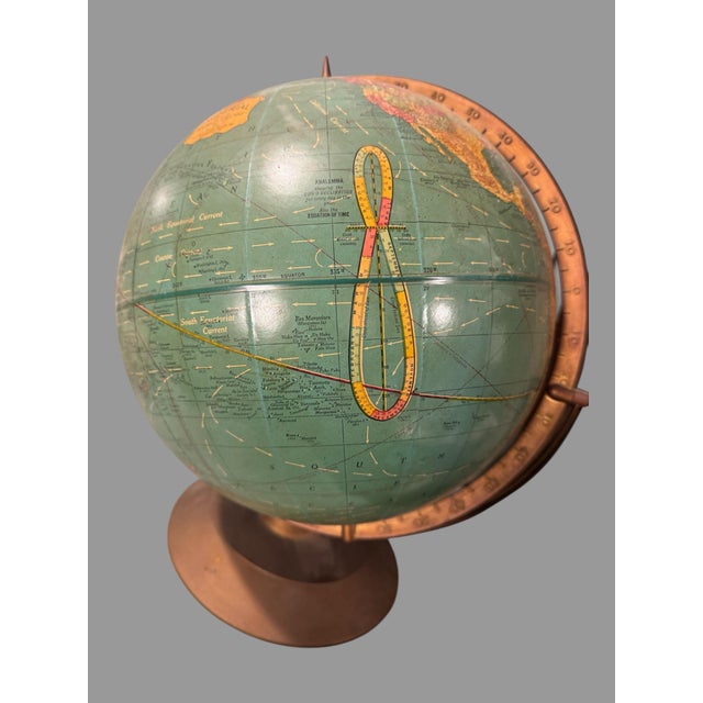 Vintage Cram's Imperial 12 Inch World Globe With Raised Mountain Ranges ...