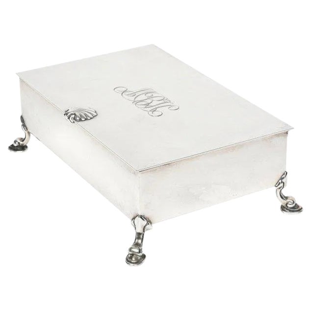 Mid-Century Modern Tiffany Sterling Shell & Dolphin Box | Chairish