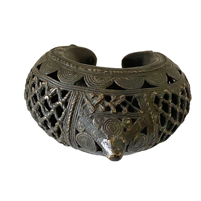 African Benin Bronze Bracelet Currency Nigeria | Chairish