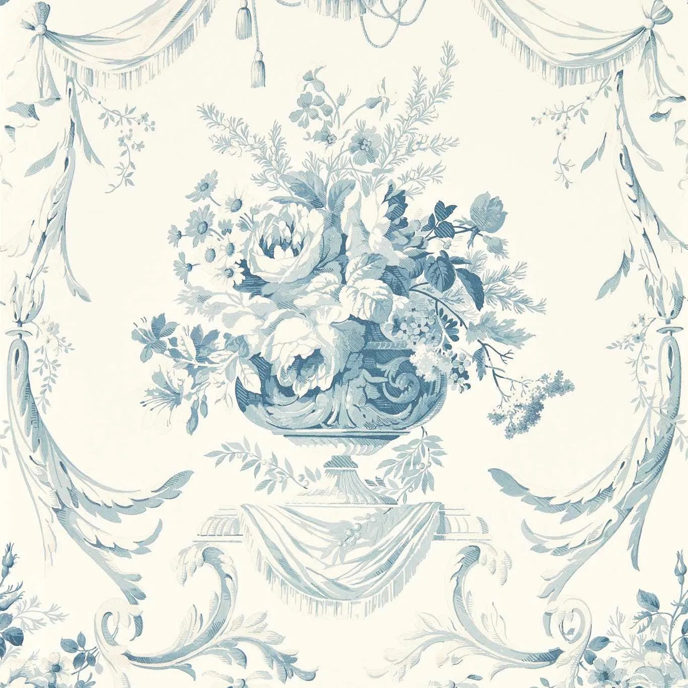 Sanderson Andromeda`s Cup Wallpaper in Olympic Blue - a Sample | Chairish