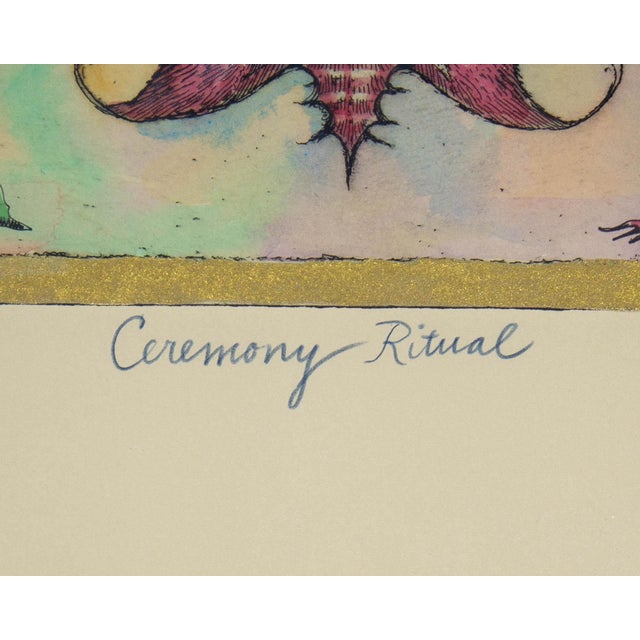 Robert Klunk Signed “Ceremony Ritual” Hand-Colored Artist’s Proof ...