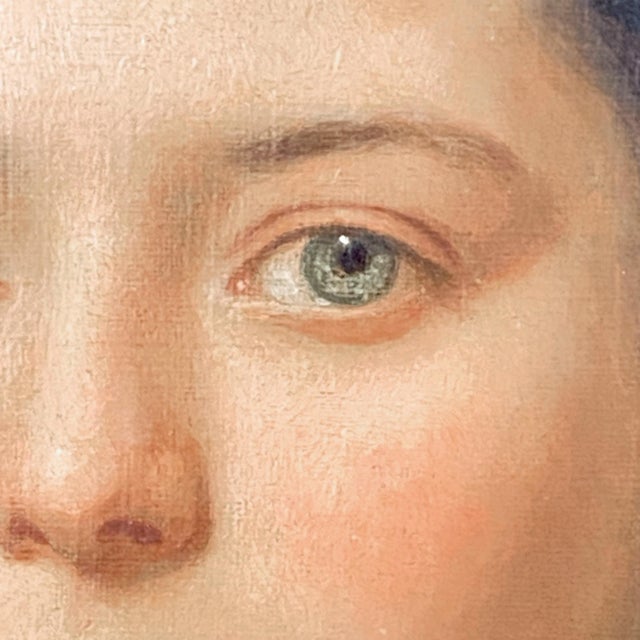 Late 19th Century Henry Augustus Loop Portrait of a Young Girl Oil Painting on Canvas, Framed ...