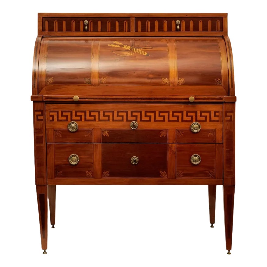 Vintage Cylinder Secretary | Chairish