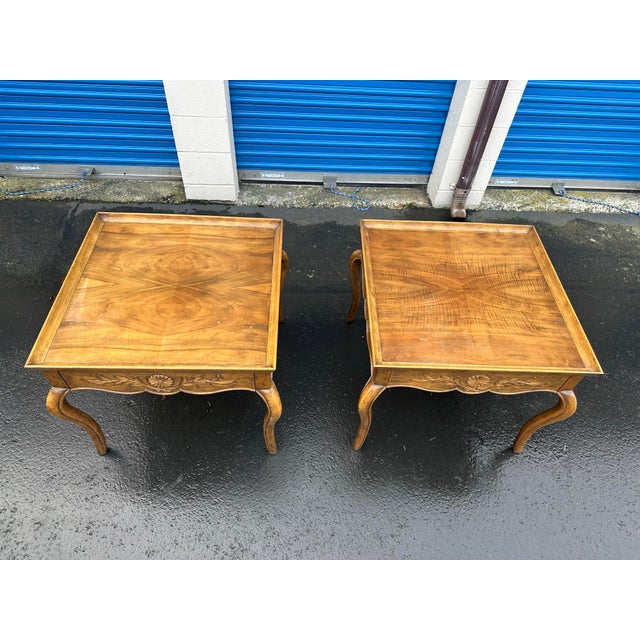 Sweet Pair of Vintage Baker French Provincial Walnut Side Tables With ...