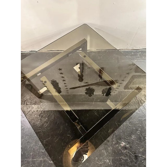 Mid-Century Mandarin Coffee Table in Chrome and Smoked Glass by Tim ...