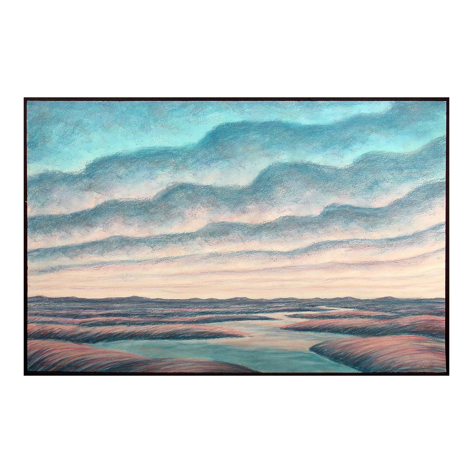 1980s Scott Nellis "River Cloud Series" Hand Signed Original Pastel ...