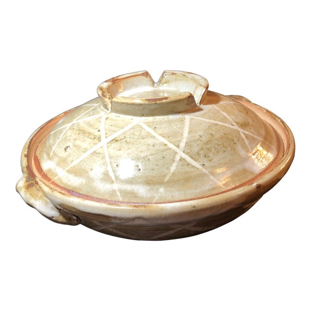 Mashiko Japanese Mid-Century Handmade Clay Donabe Pot | Chairish