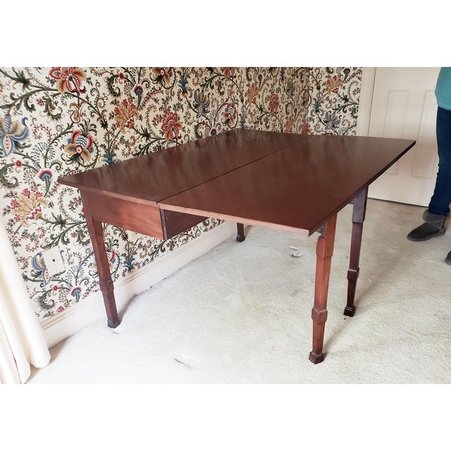 19th Century Antique American Federal Single Drop Leaf Breakfast Table ...