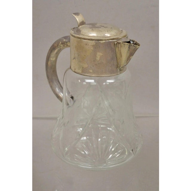 Antique Victorian Silver Plated German Cut Crystal Glass Lemonade Water ...