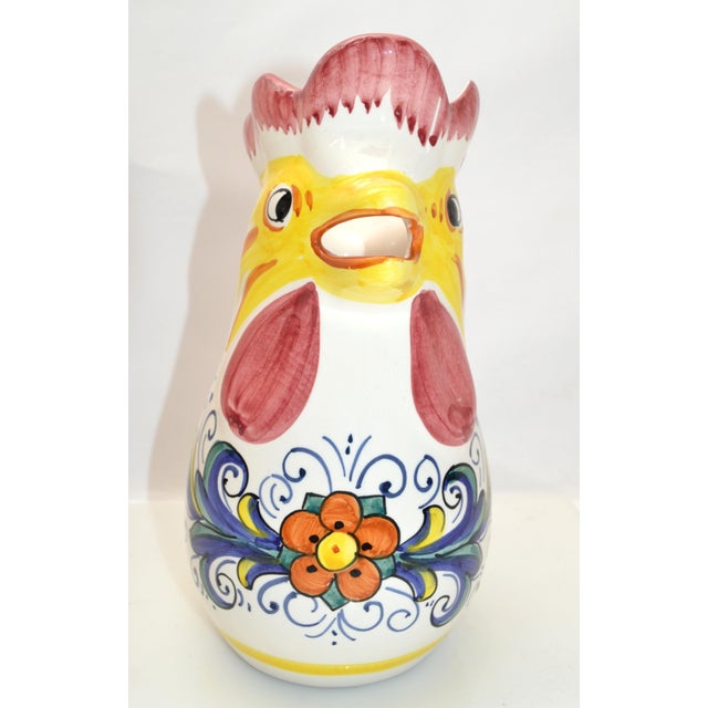1990s Franco Mari Deruta Ceramics Italy Rooster Decanter Carafe Pitcher ...