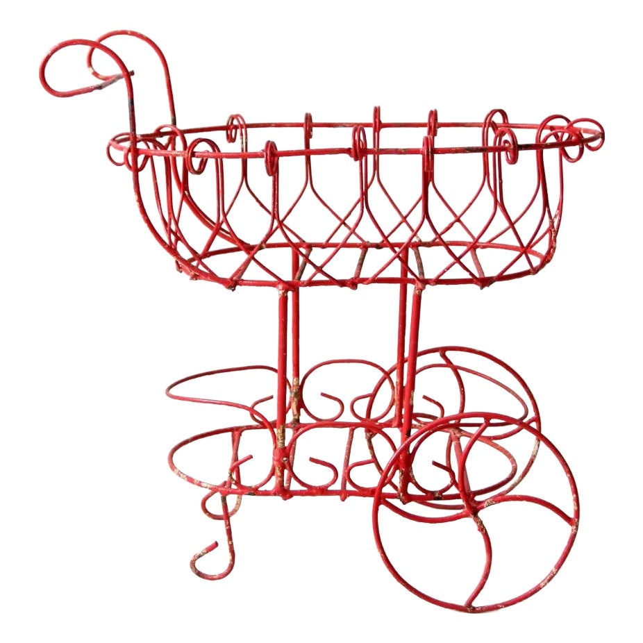 Vintage Outdoor Wire Planter | Chairish