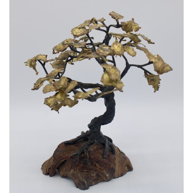 Mid Century Bronze Bonsai Tree | Chairish