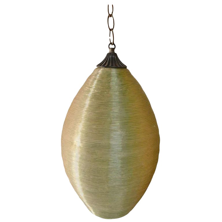 Spun Plastic Football Shape Hanging Fixture | Chairish