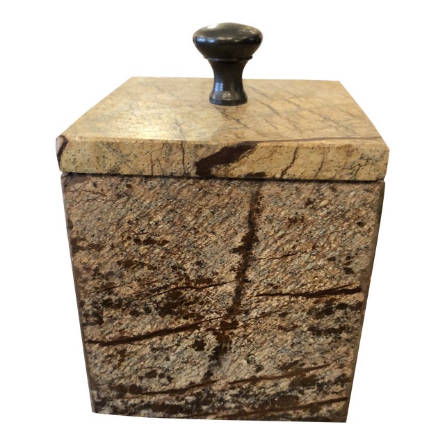1960s Vintage Marble Box With Lid | Chairish