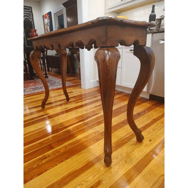 Late 20th Century French Country Sofa Console Table | Chairish