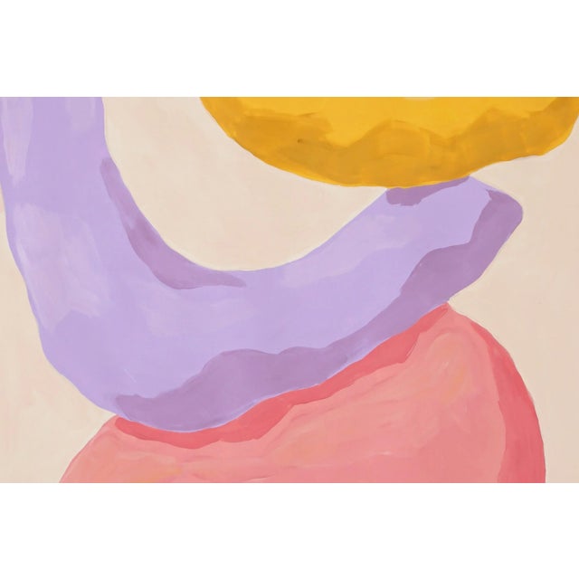 2024, Abstract Modern Shapes Construction of "Garden Sculpture I", Acrylic Painting on ...